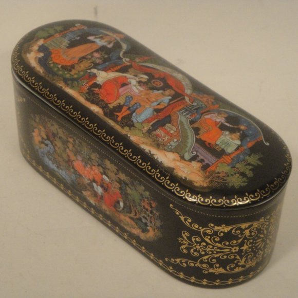 Palech | Accents | Russian Palech Ceramic Trinket Box Fairytale | Poshmark
